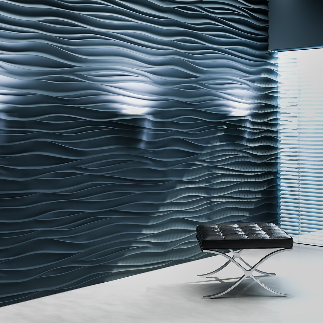 001. Wave Gobi 3D. | แผงผนังตกแต่ง — Nordic Wall Co. Ltd